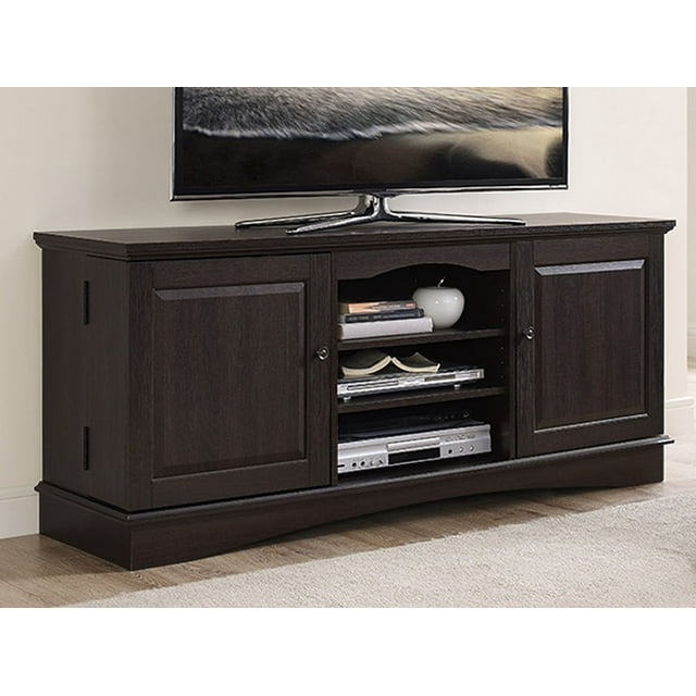 Walker Edison Wood TV Stand for TVs up to 60" - Espresso - Walmart.com
