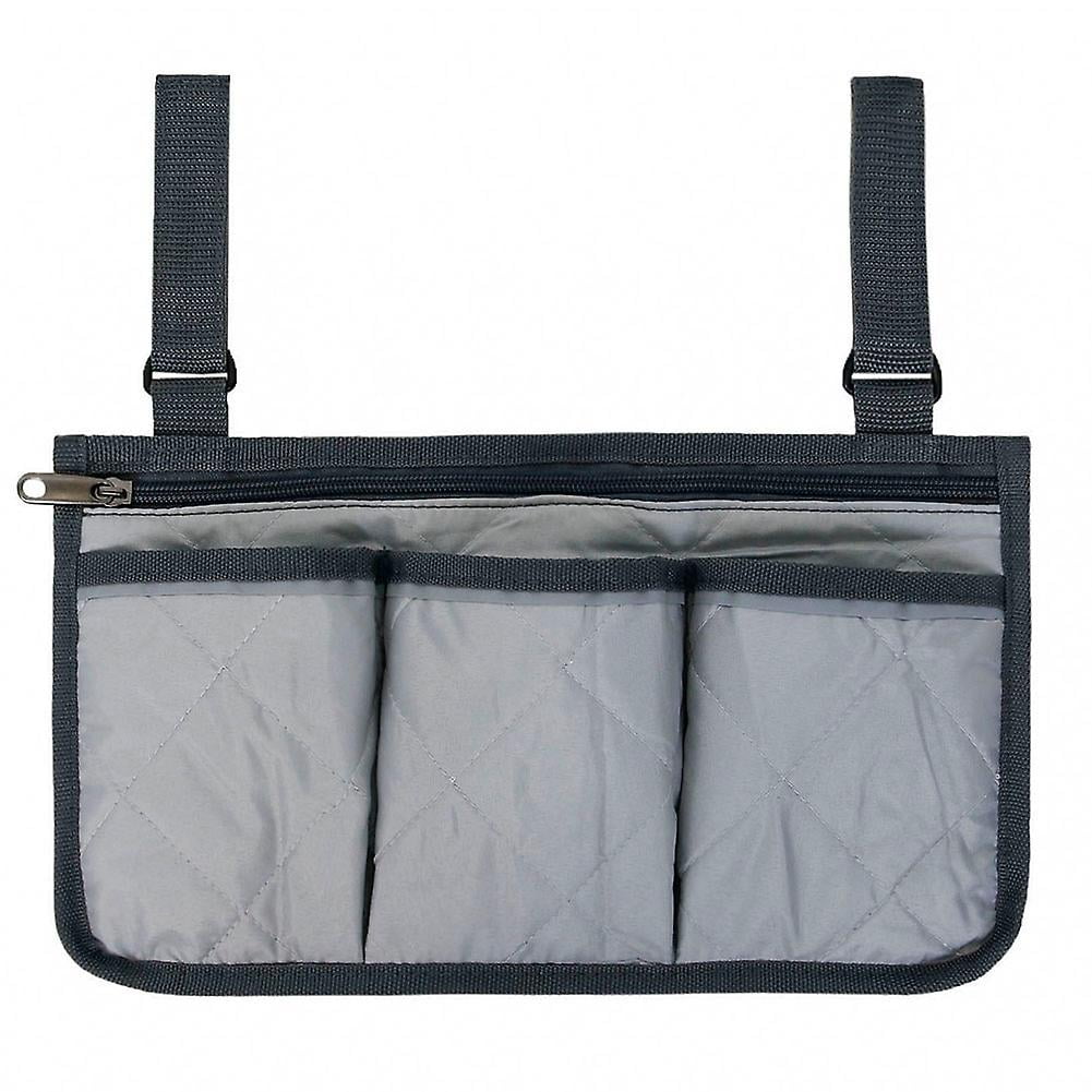 Walker Rollator Side Bag Grey Wheelchair Stroller Organizer Pocket ...