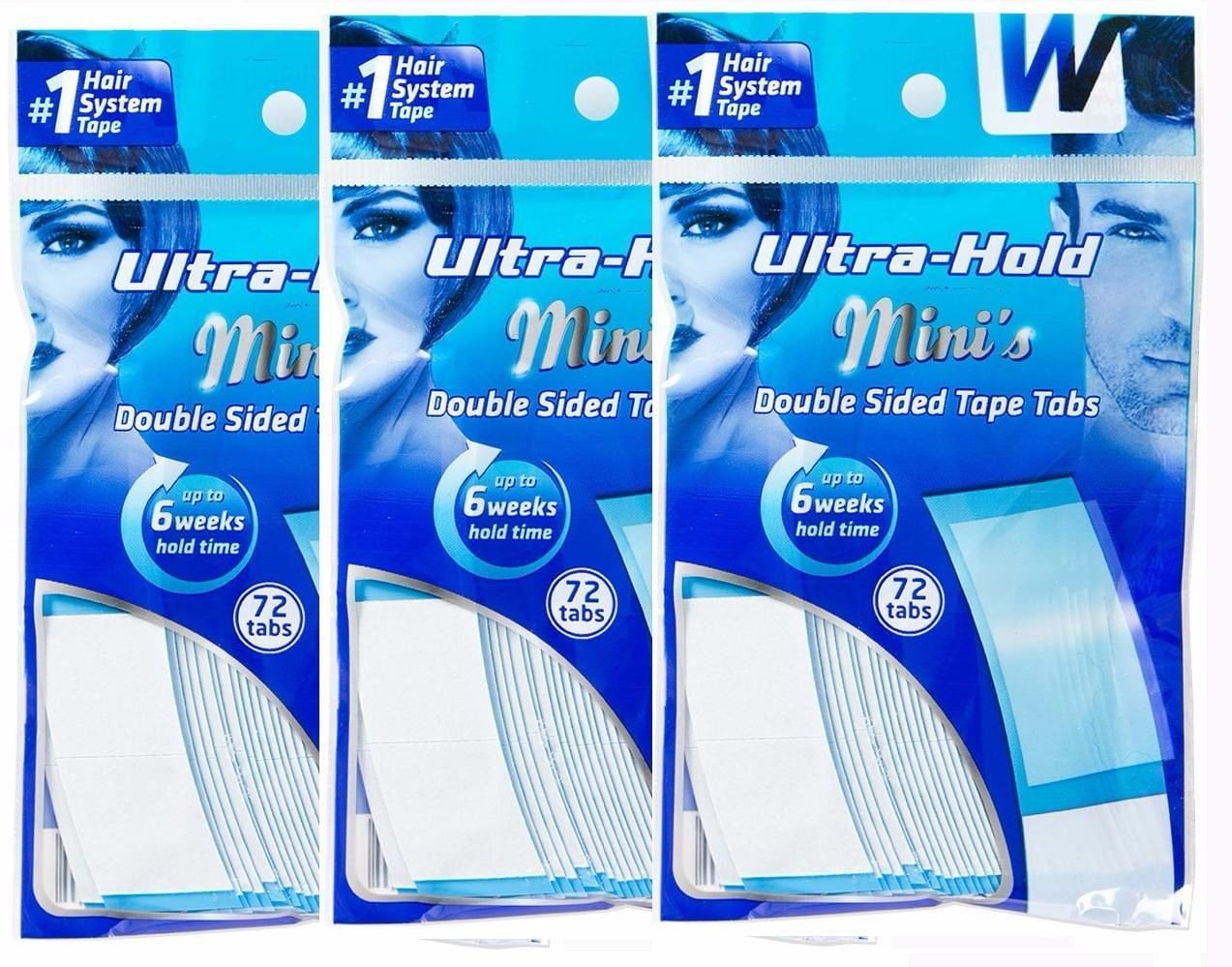 Walker Ultra Hold Double Sided Mini Tabs Lace wigs hair system Toupee ...