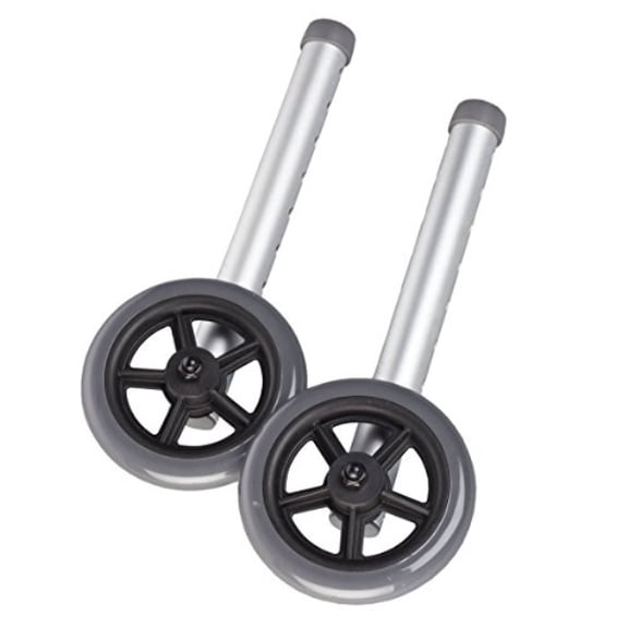 "Drive Medical 5"" Universal Walker Wheels with Rolling Gliders, Gray ...