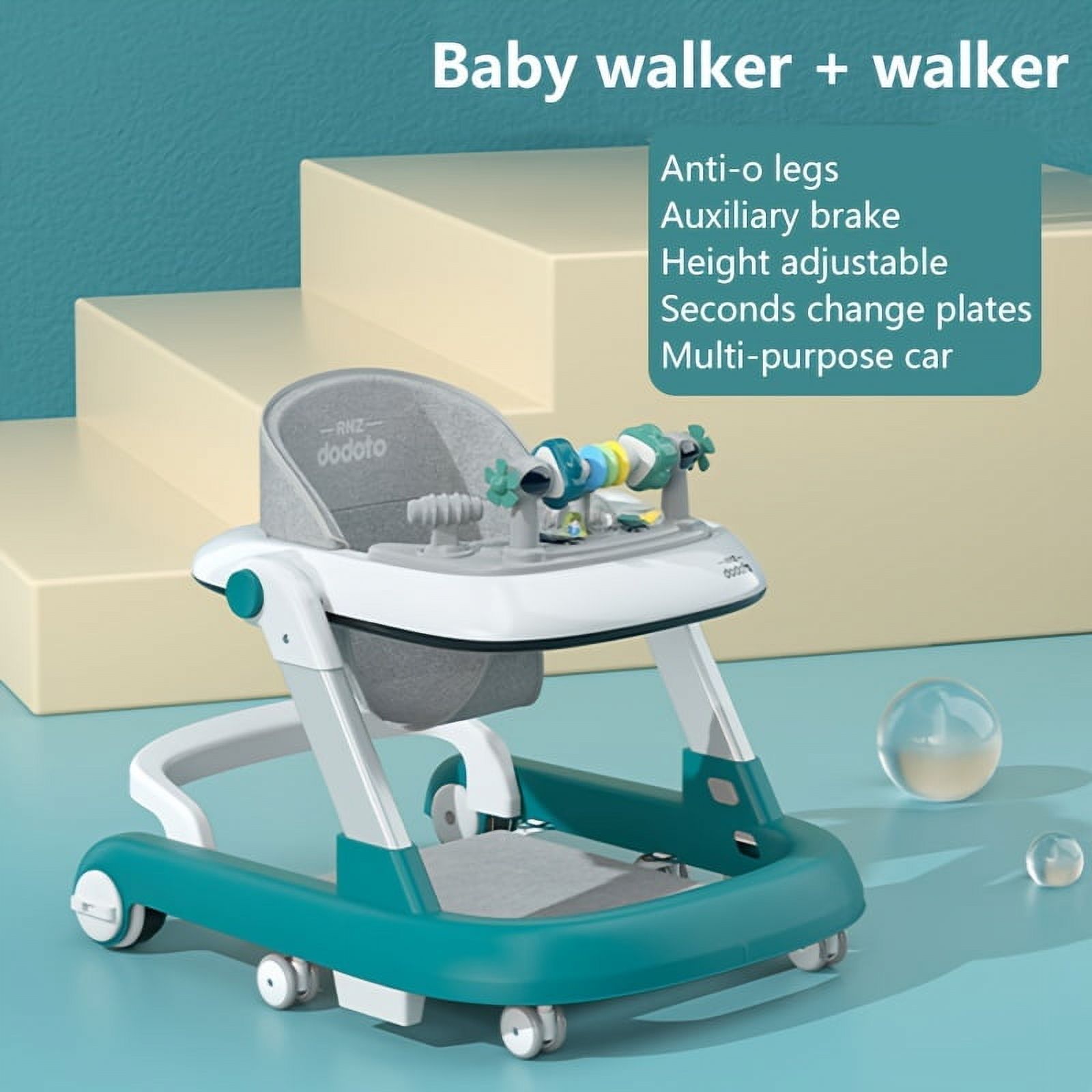 Walker With Wheels And Seat, Walker Helper, Multi-functional Stable Can ...