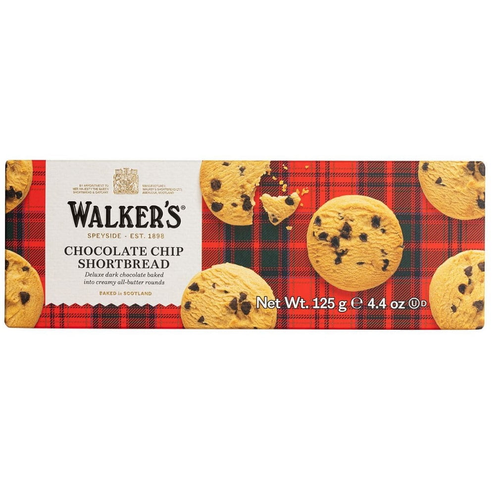 Walker's Classic Shortbread Chocolate Chip Cookies 4.4 oz (Pack of 2 ...