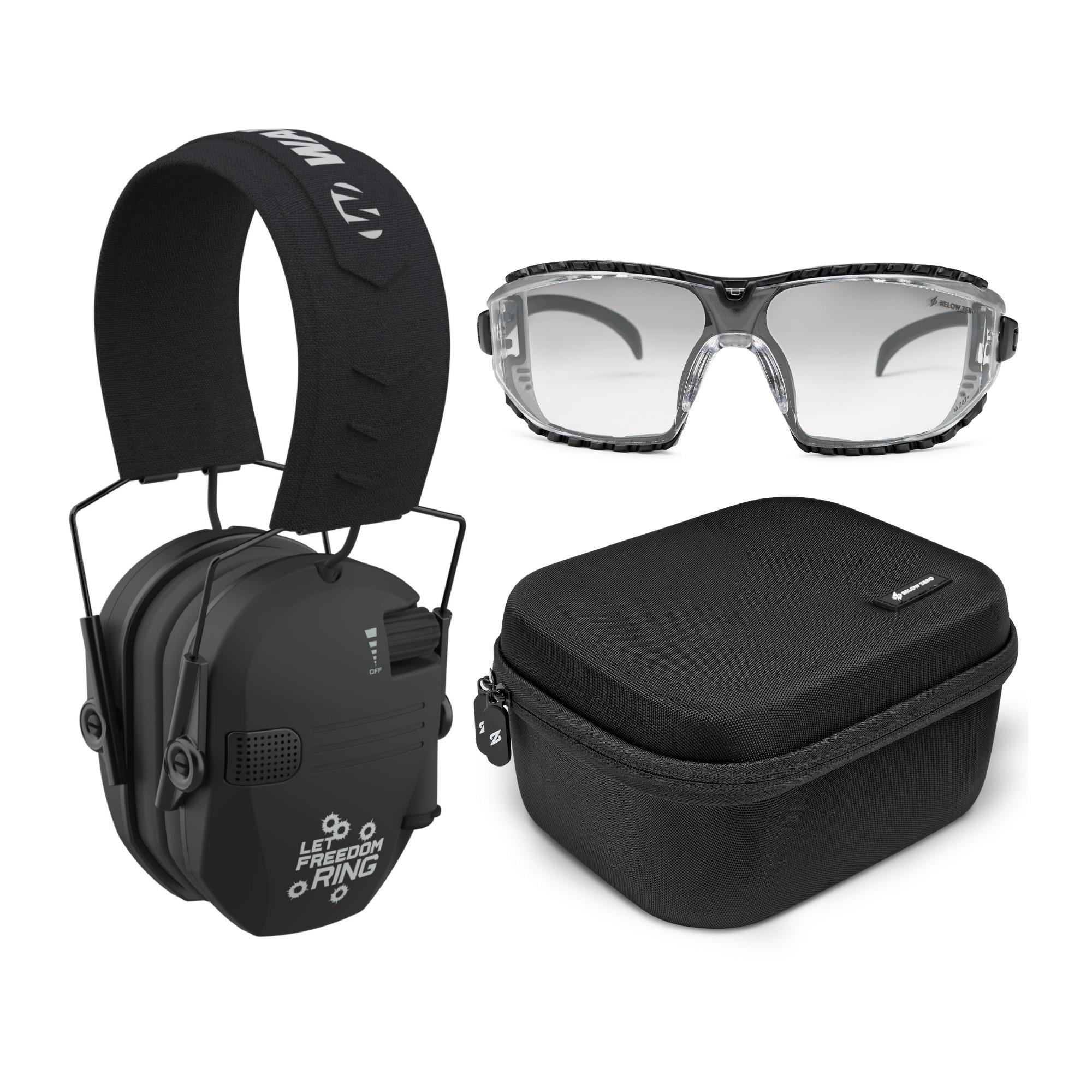 Walker's Game Ear Razor Slim Electronic Range Hearing Muffs Glasses Bundle - Walmart.com