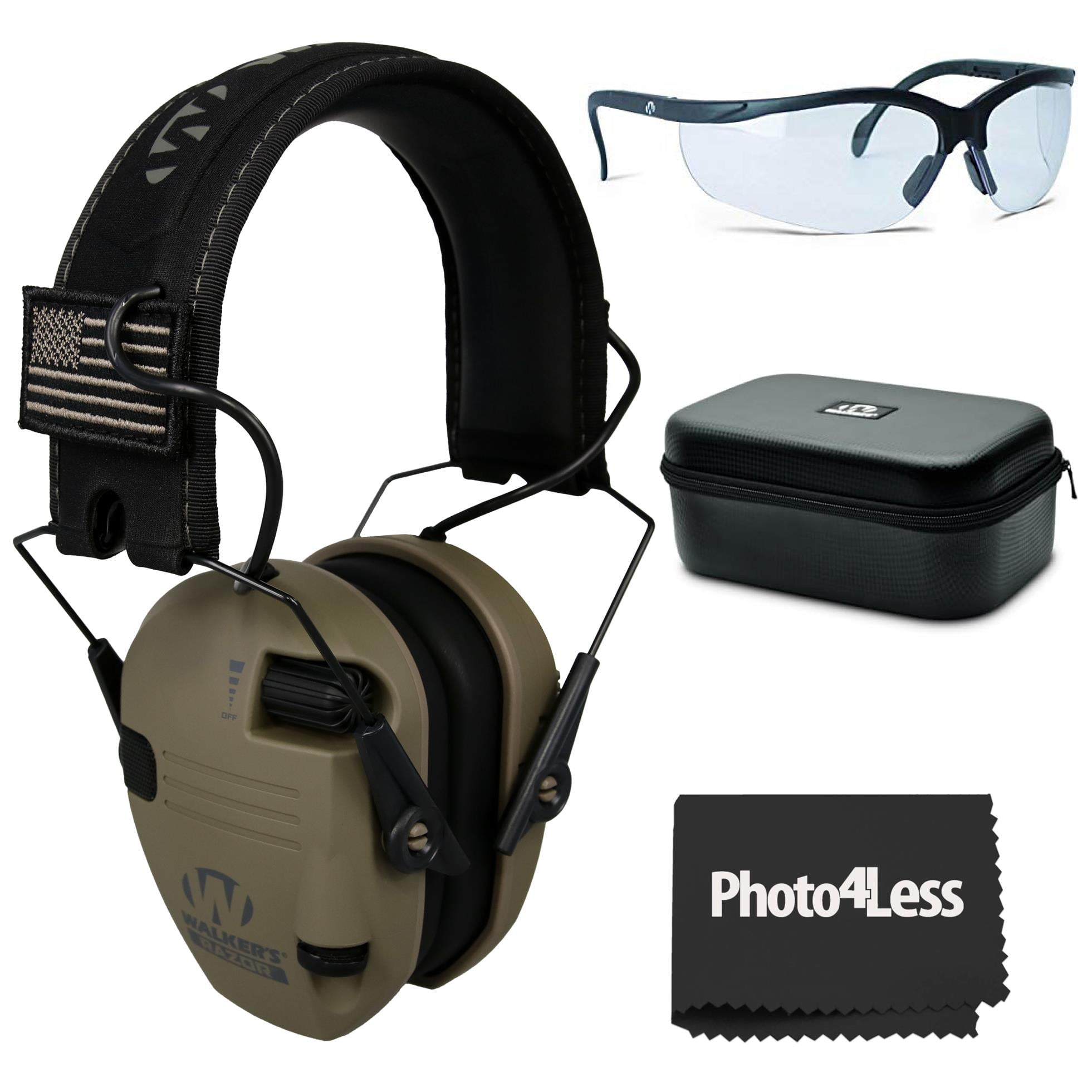 Walker's Razor Slim Earmuffs Razor Patriot Series - FDE American Flag ...