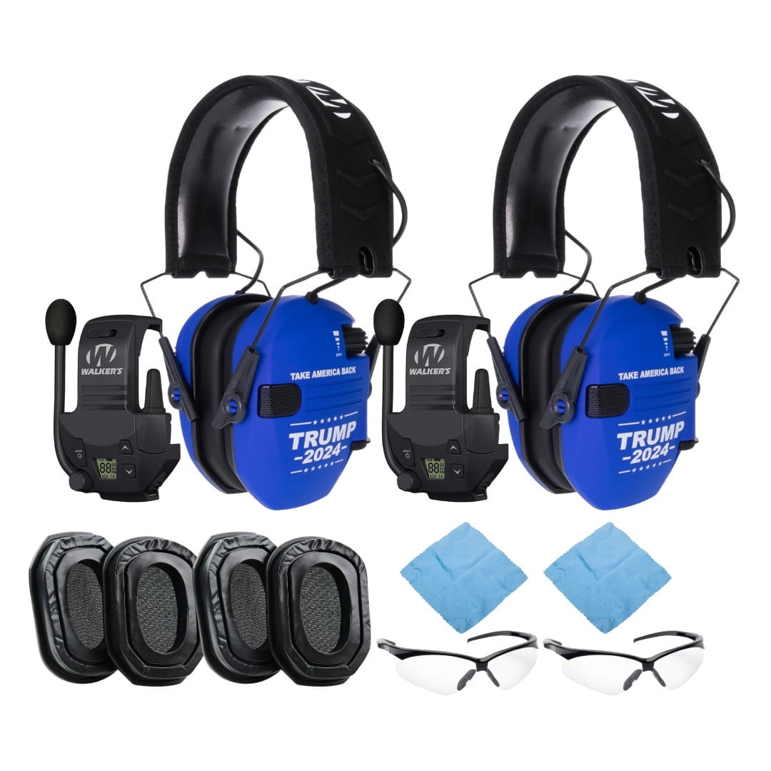 Walkers Razor Slim Earmuffs with Walkie Talkie Attachment, Ear Pad ...