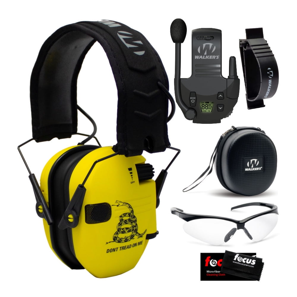Walker's Razor Slim Electronic Hearing Protection BUNDLE, Gadsden Flag ...