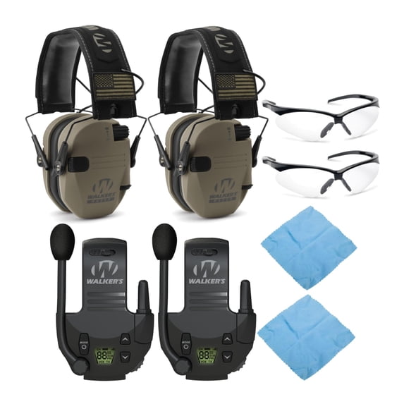 Walker's Razor Slim Electronic Muffs 2-Pack, Noise Cancelling, Walkie ...