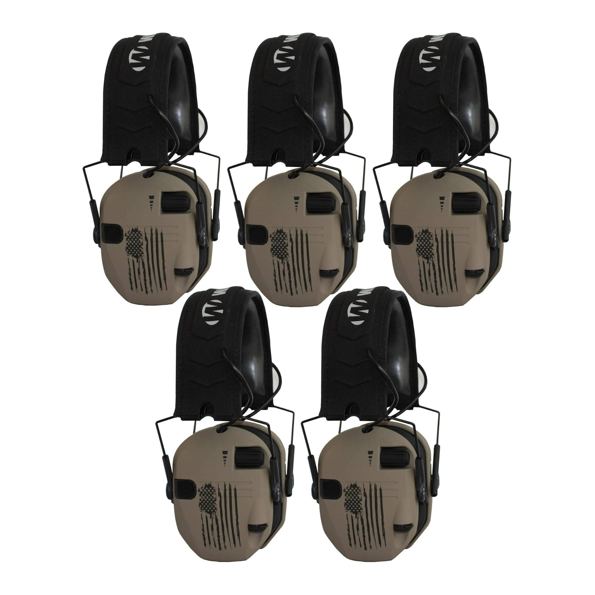 Walker's Razor Slim Electronic Shooting Muffs (5-Pack, US Flag-FDE ...