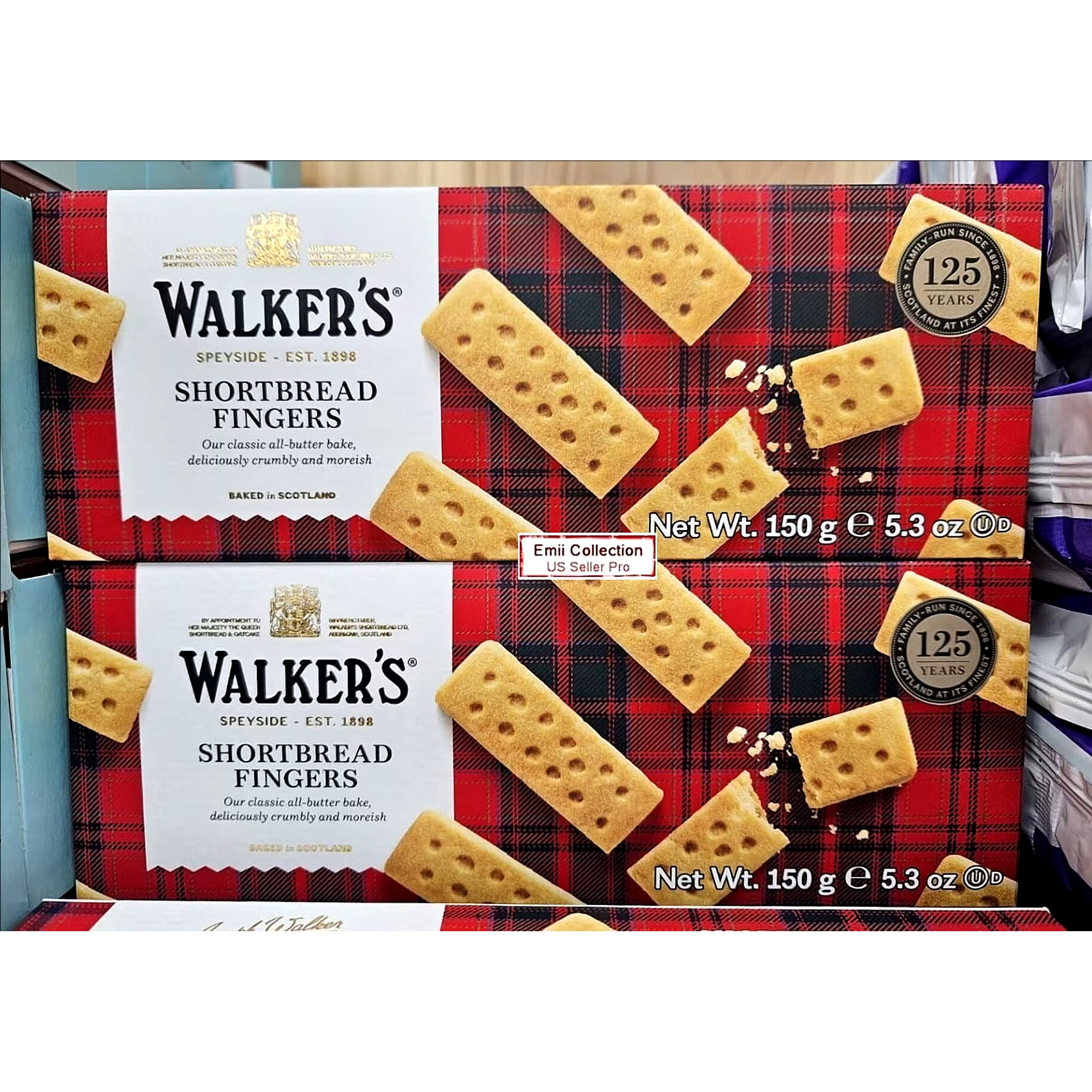 Walker’s Scottish Pure Butter Shortbread Fingers 5.3oz 150g (2 Boxes ...
