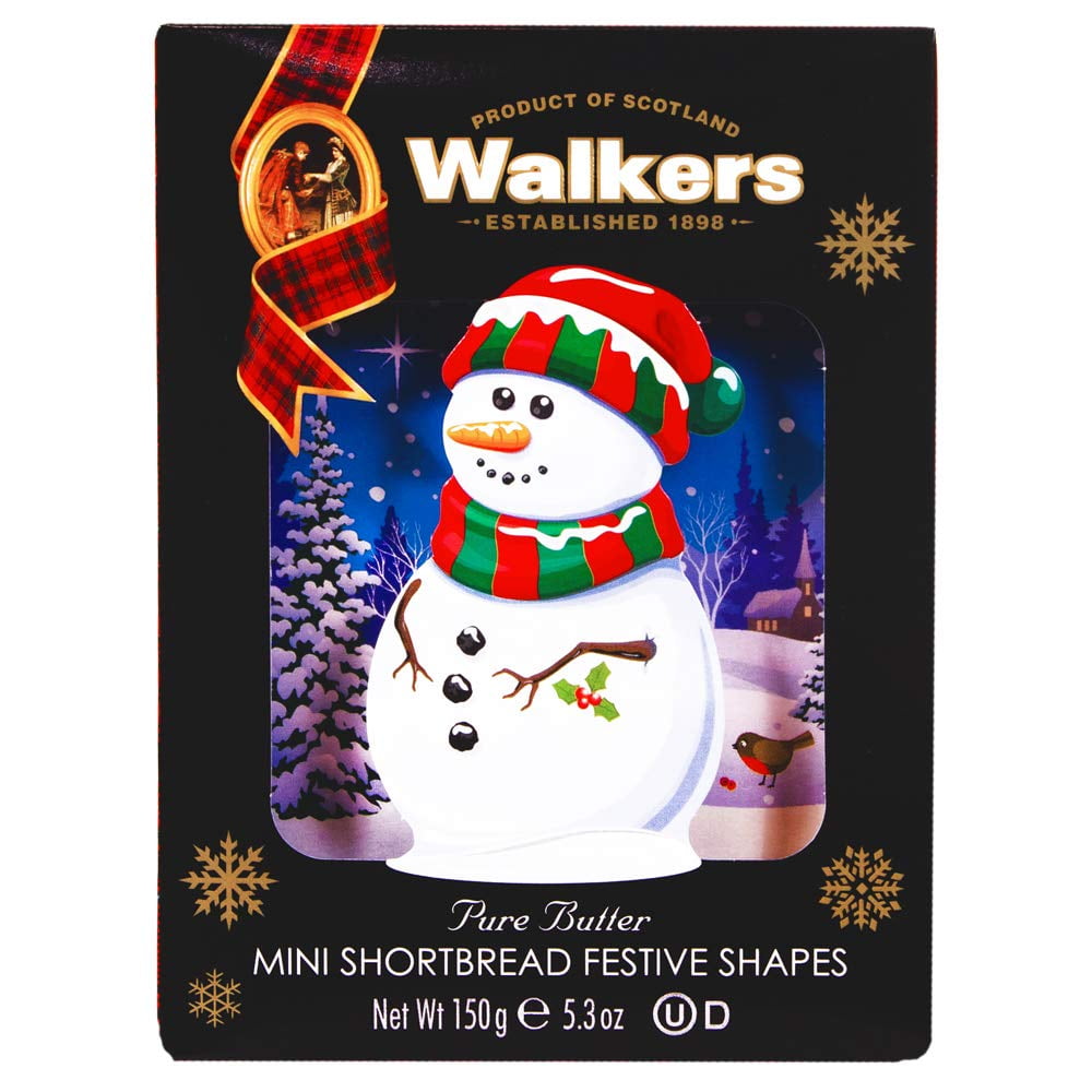Walker's Shortbread Snowman Mini Festive Shapes Pure Butter Cookies ...