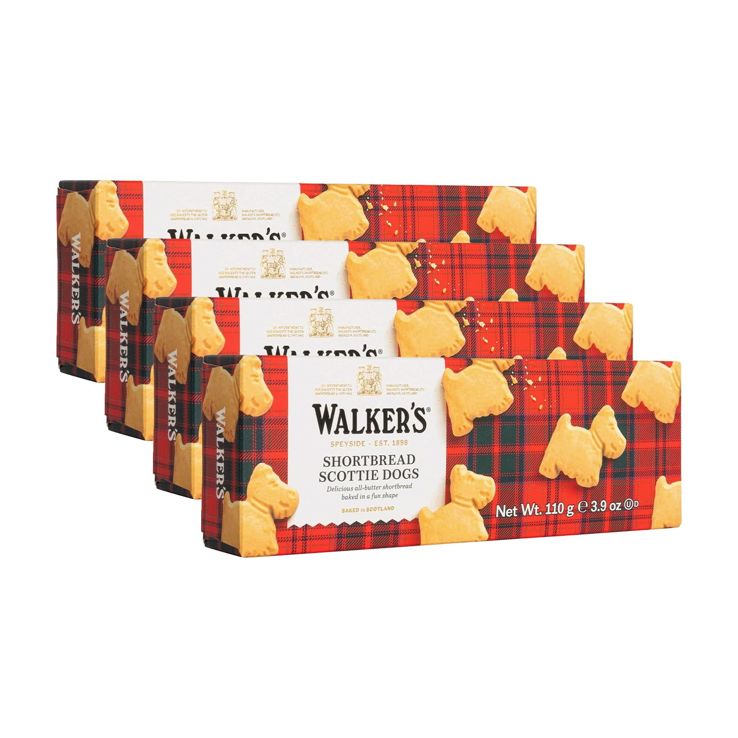 Walker's Shortbread Traditional Scottie Dog Shaped Cookies, All-Butter ...