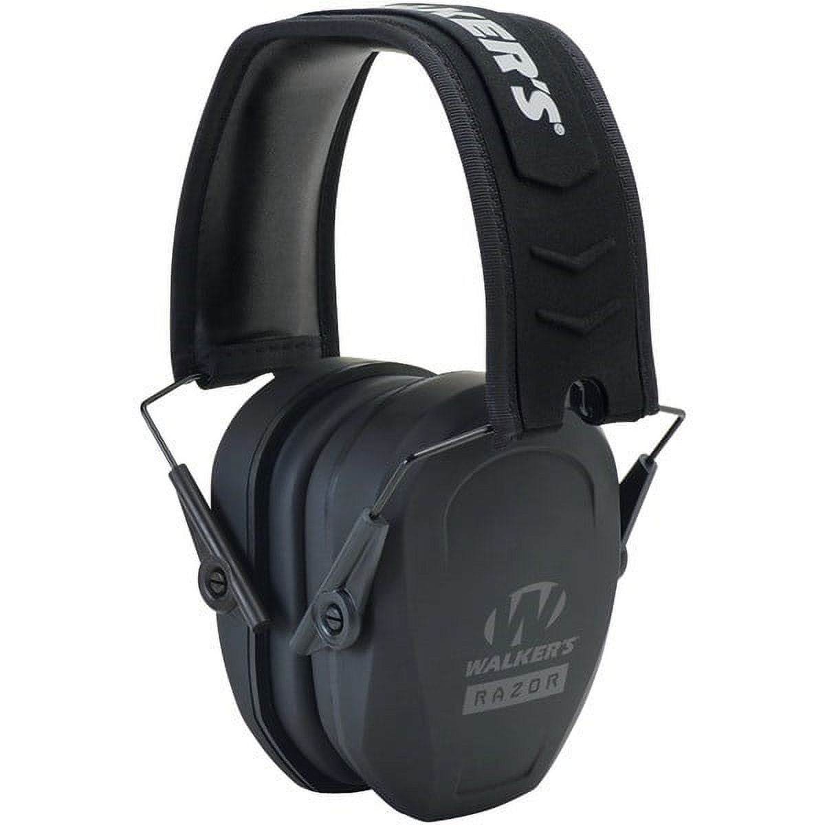 Walkers Razor Slim Passive Earmuff 27 dB Black - Compact Folding Design ...