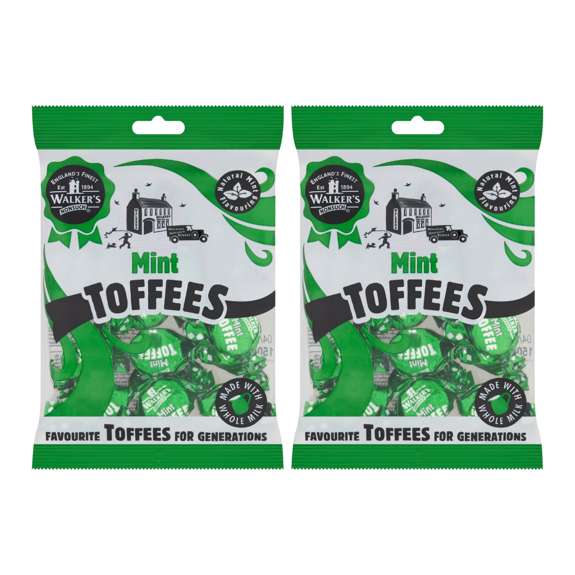 Walkers Nonsuch British Mint Toffee MDA05 Candy 5.29 Oz (Pack of 2 ...