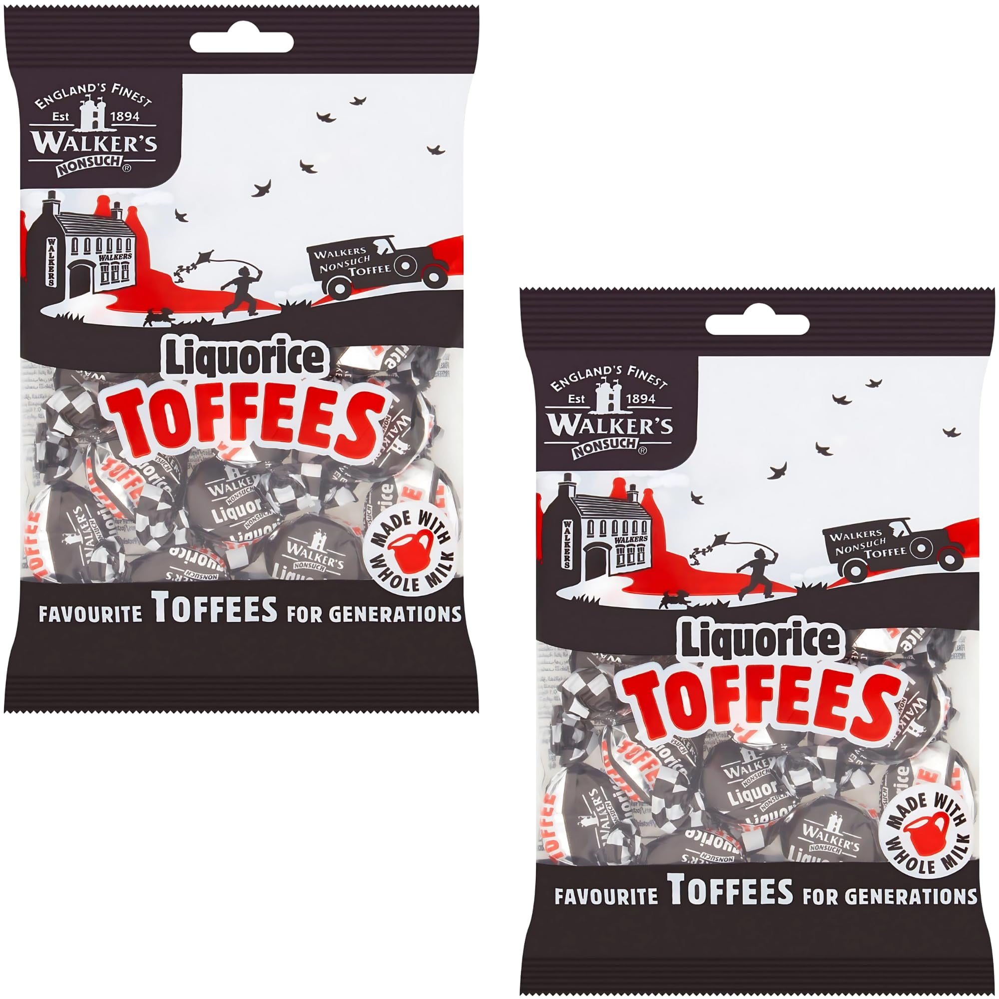 Walkers' Nonsuch Liquorice Toffees BCF26 | with Condensed Milk & Black ...