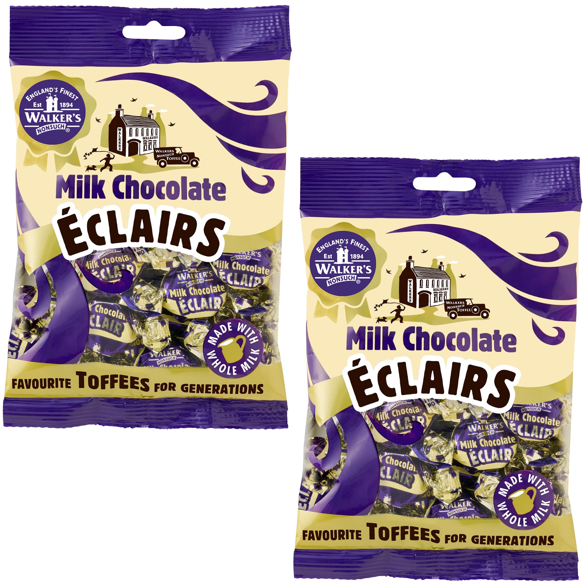 Walkers Nonsuch Milk Chocolate Eclairs MDA05 5.29 oz (Pack of 2 ...
