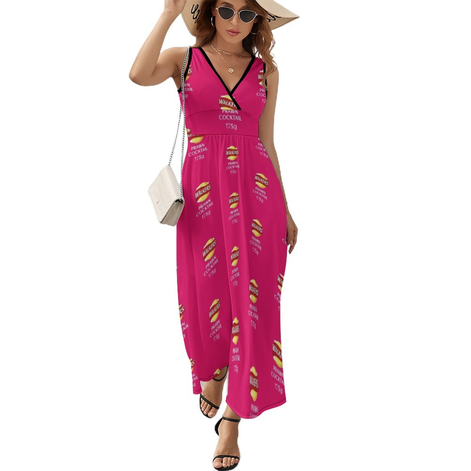 Walkers Prawn Cocktail Crisps design Sleeveless Dress women's clothing ...