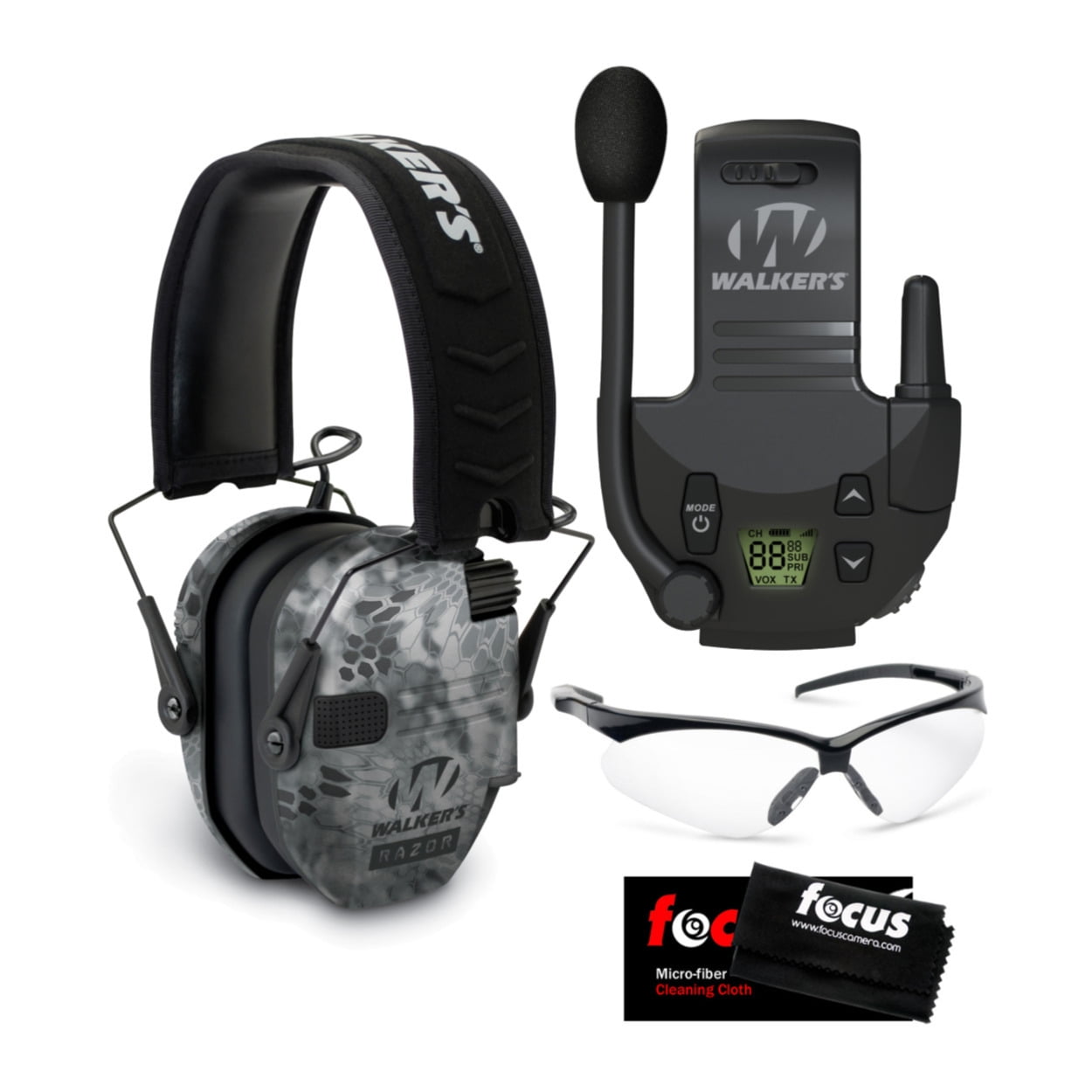 Walkers Razor Digital Low Profile Hearing Protection Earmuffs with ...