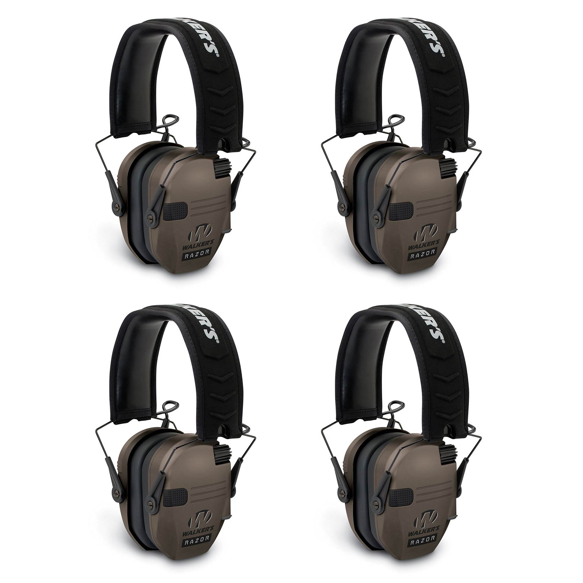 Walkers Razor Ear Protection Dark Earth Slim Shooter Folding Earmuffs ...