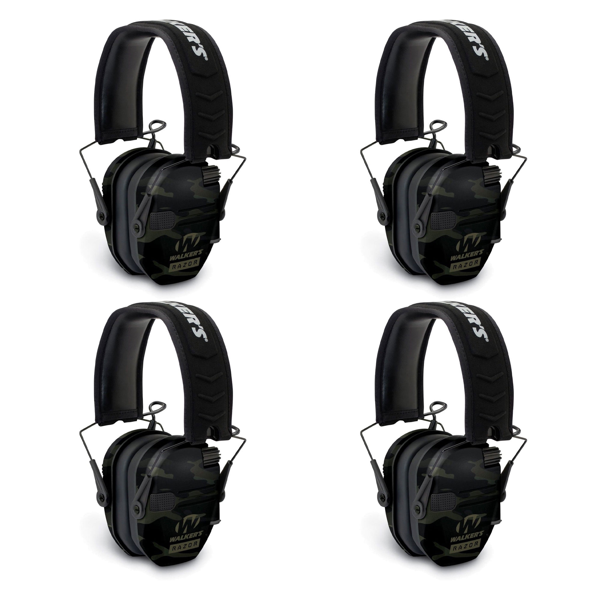 Walkers Razor Slim Electronic Ear Muffs with NRR 23 dB, (4 Pack ...