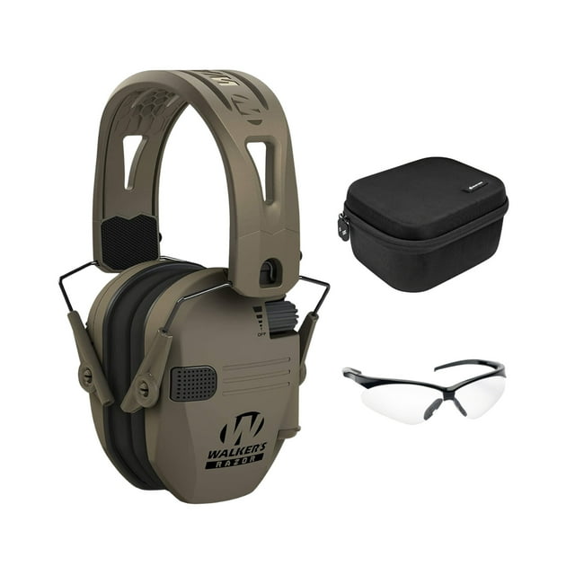 Walkers Razor Tacti-Grip Electronic Hearing Protection Ear Muff (FDE ...