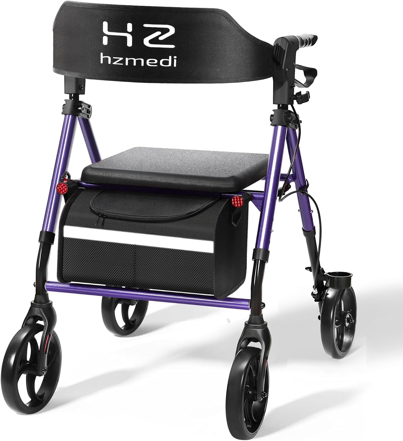 Walkers for Seniors, Purple Foldable Rollator Walker with Durable ...
