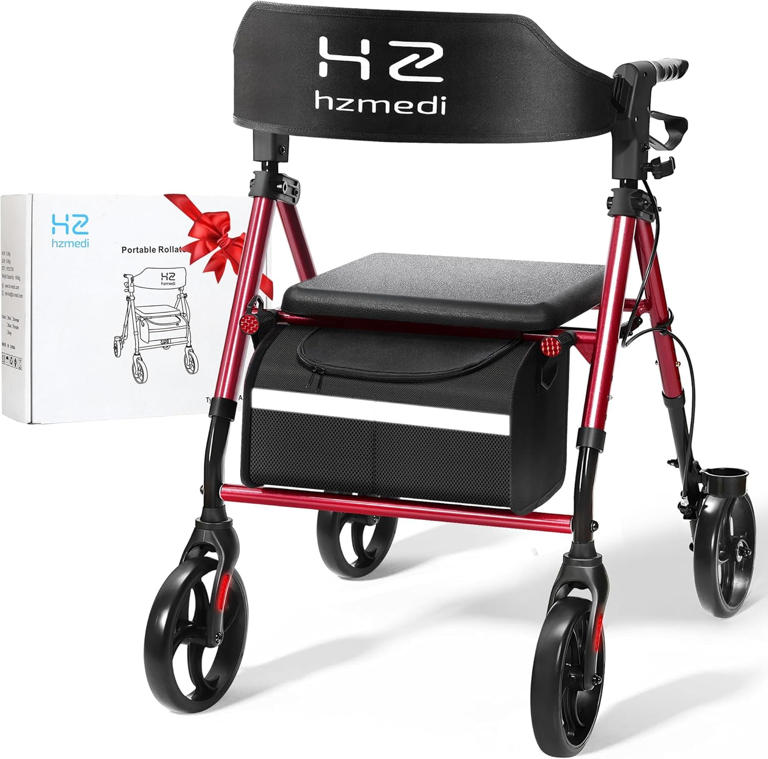 Walkers for Seniors with Seat, Foldable Rolling Walker with Durable ...