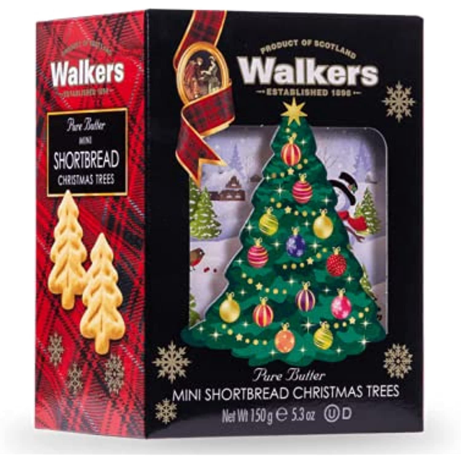 Walkers Shortbread Christmas Tree Shaped Mini Holiday Cookies, 5.3 Oz ...