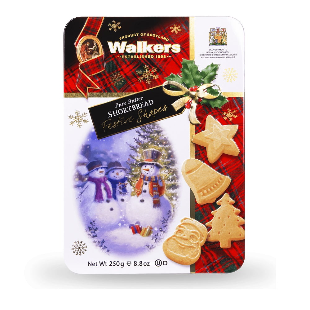 Walkers Shortbread Festive Shapes Tin 8.8oz - Walmart.com
