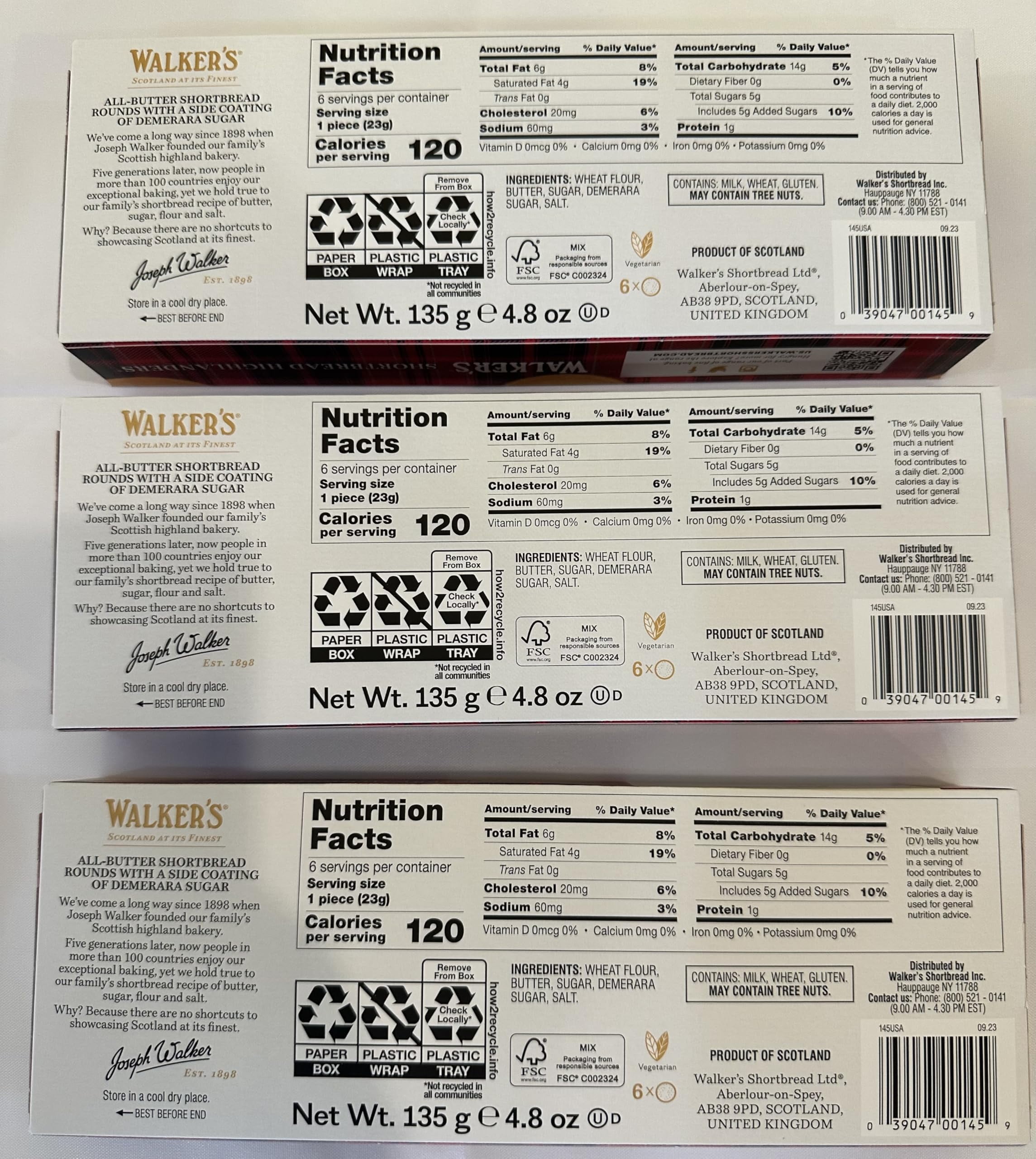 Walkers Shortbread Highlanders, FEV6 Pure Butter Shortbread Cookies, 4. ...