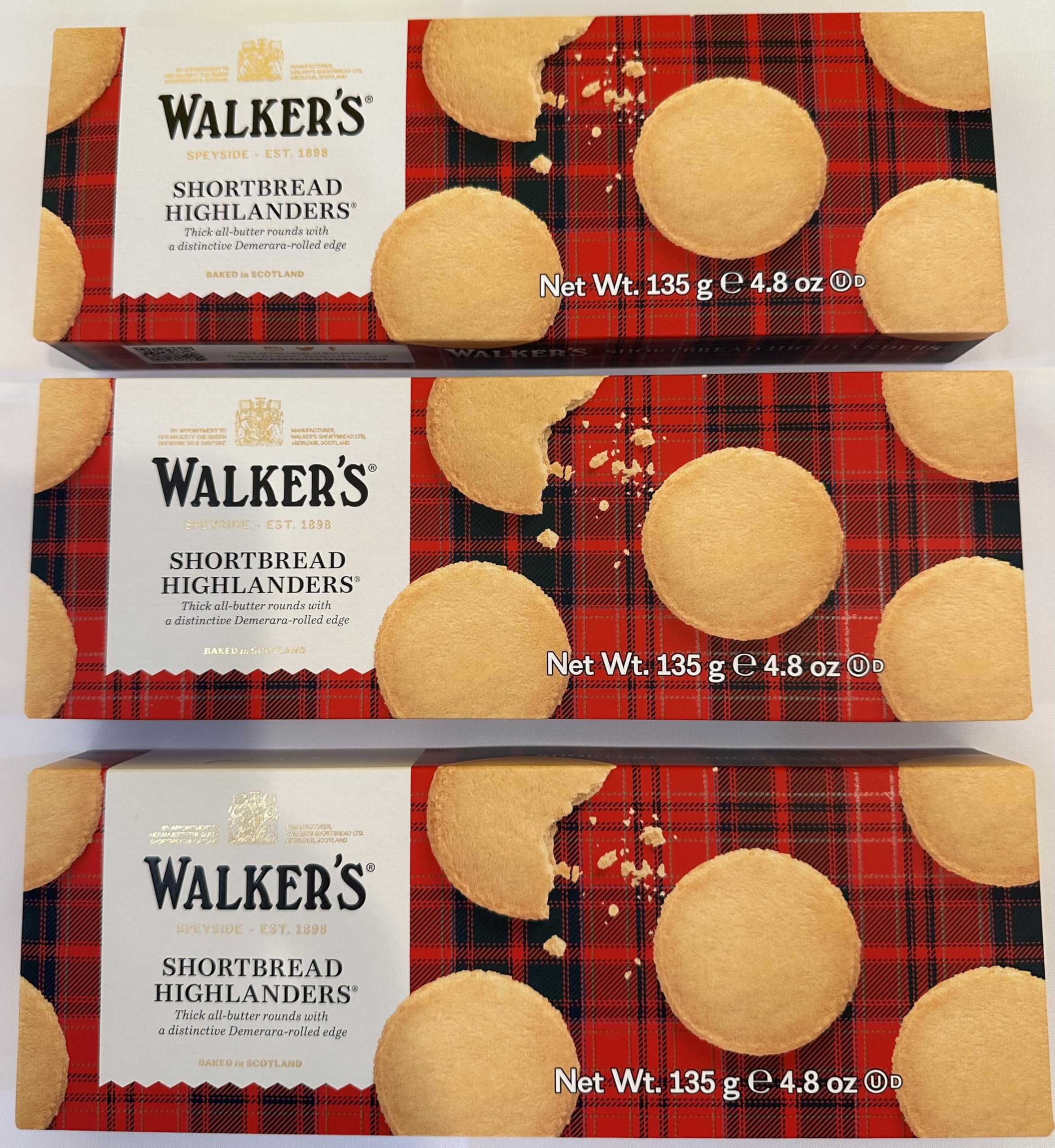 Walkers Shortbread Highlanders, Pure Butter Shortbread Cookies, KMC24.7 ...