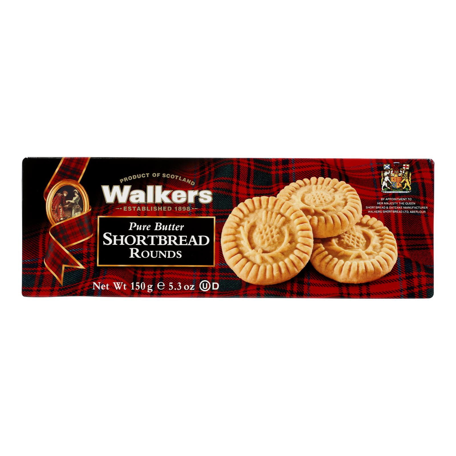 Walkers Shortbread - Pure Butter Round - Case Of 12 - 5.3 Oz. - Walmart.com