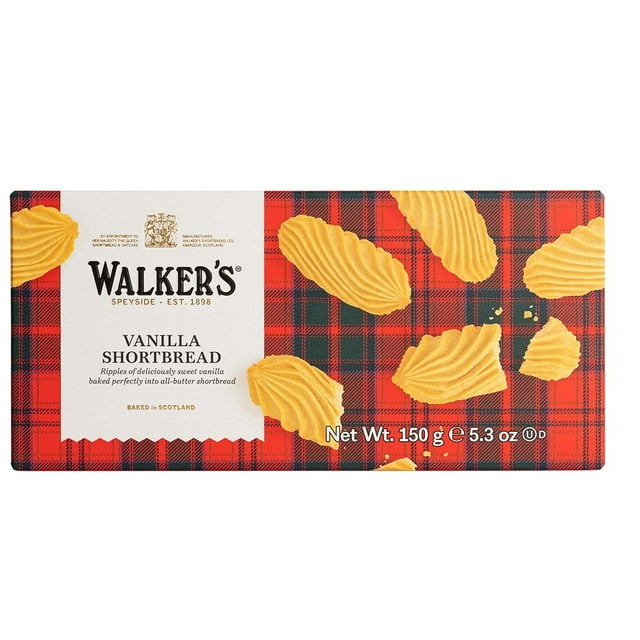 Walkers Shortbread Pure Butter Vanilla Cookies, Perfect Snack, 5.3oz ...