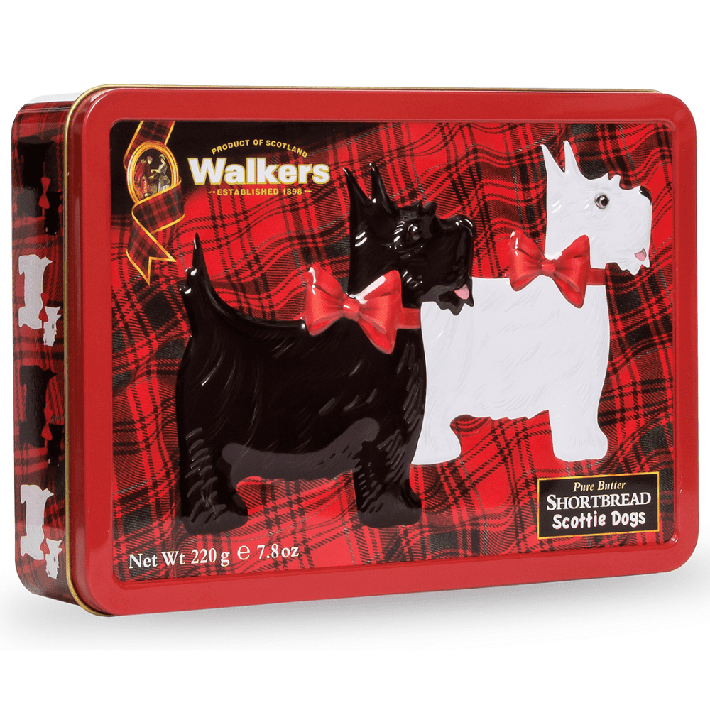 Walkers Shortbread Scottie Dog Shaped Cookies Gift Tin - 7.8 Oz (Pack ...