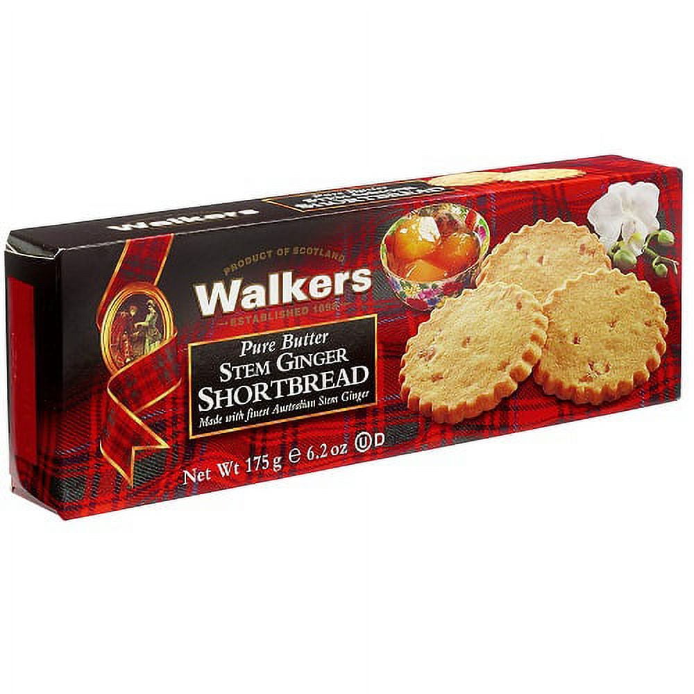 Walkers Shortbread Stem Ginger Shortbread, 6.2 Ounce (Pack of 4 ...