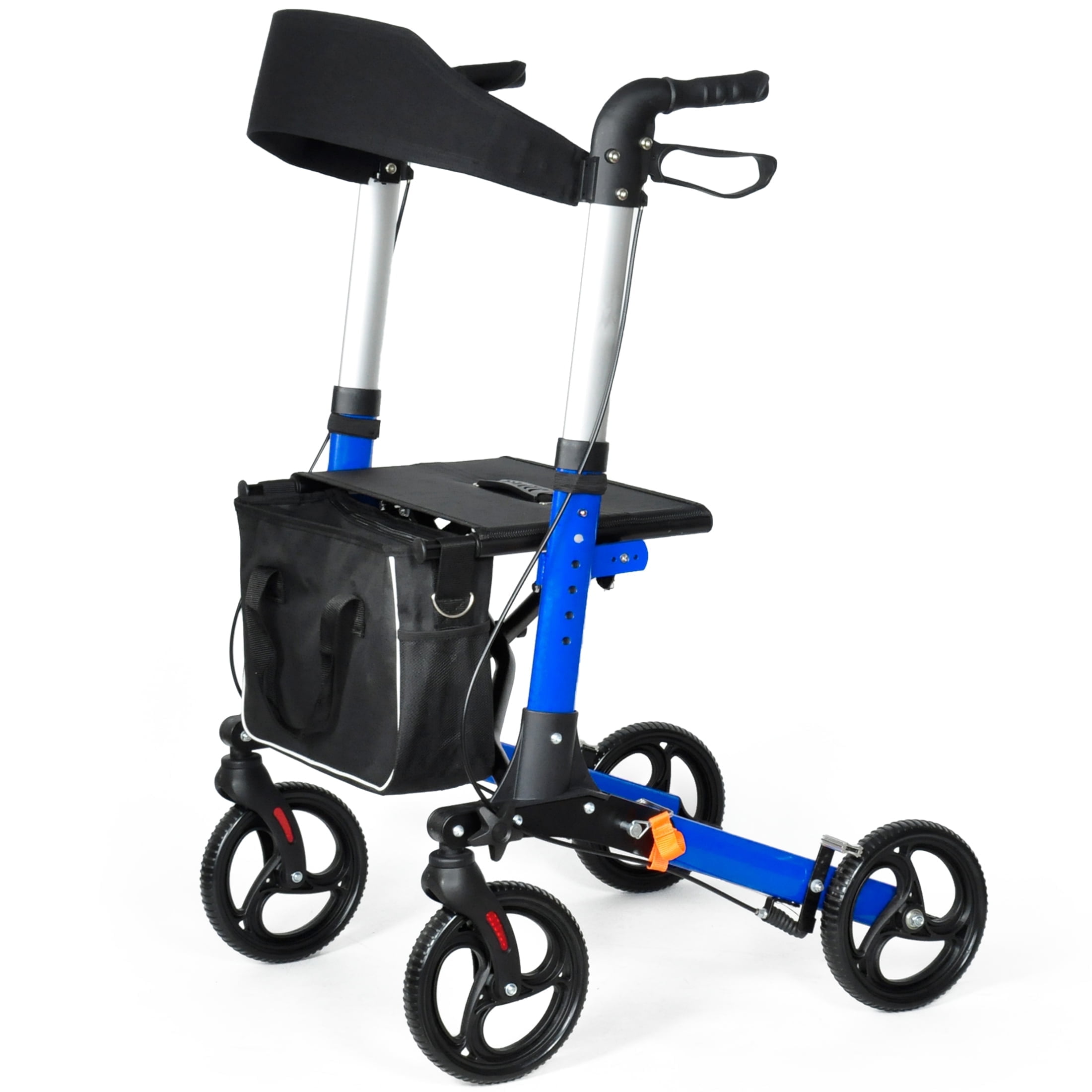 Walkers for Seniors with Seat Adjustable Rollator Walker with 10" Wheels, 350 lbs Capacity ...