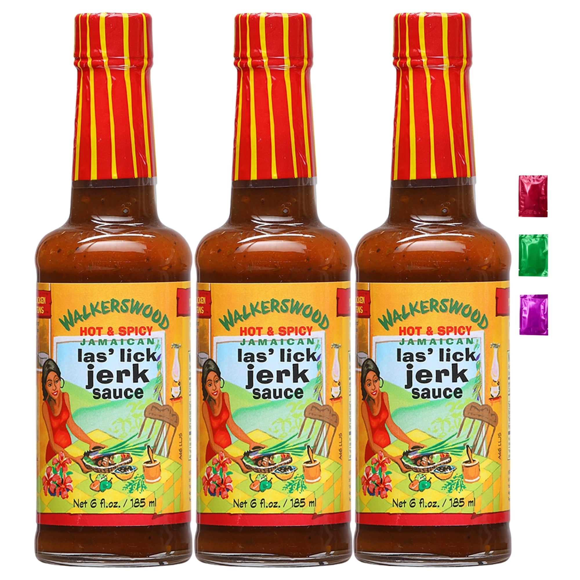 Walkerswood Las' Lick Jerk Sauce 6 Fl Oz Pack of 3, Hot & Spicy ...