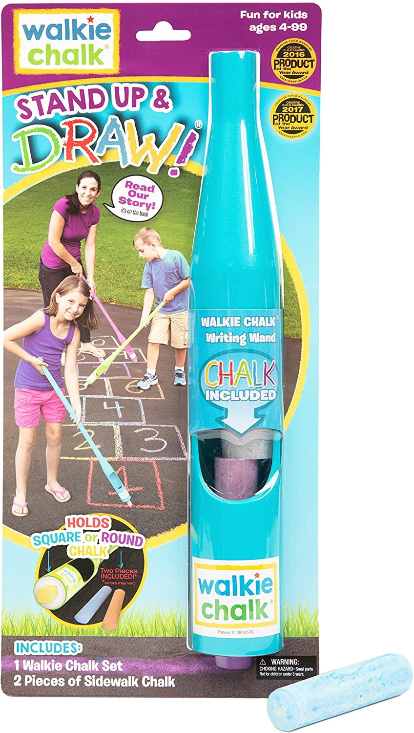 Walkie Chalk Stand Up & Draw, Kids Sidewalk Chalk Kit Toy in Tropical ...