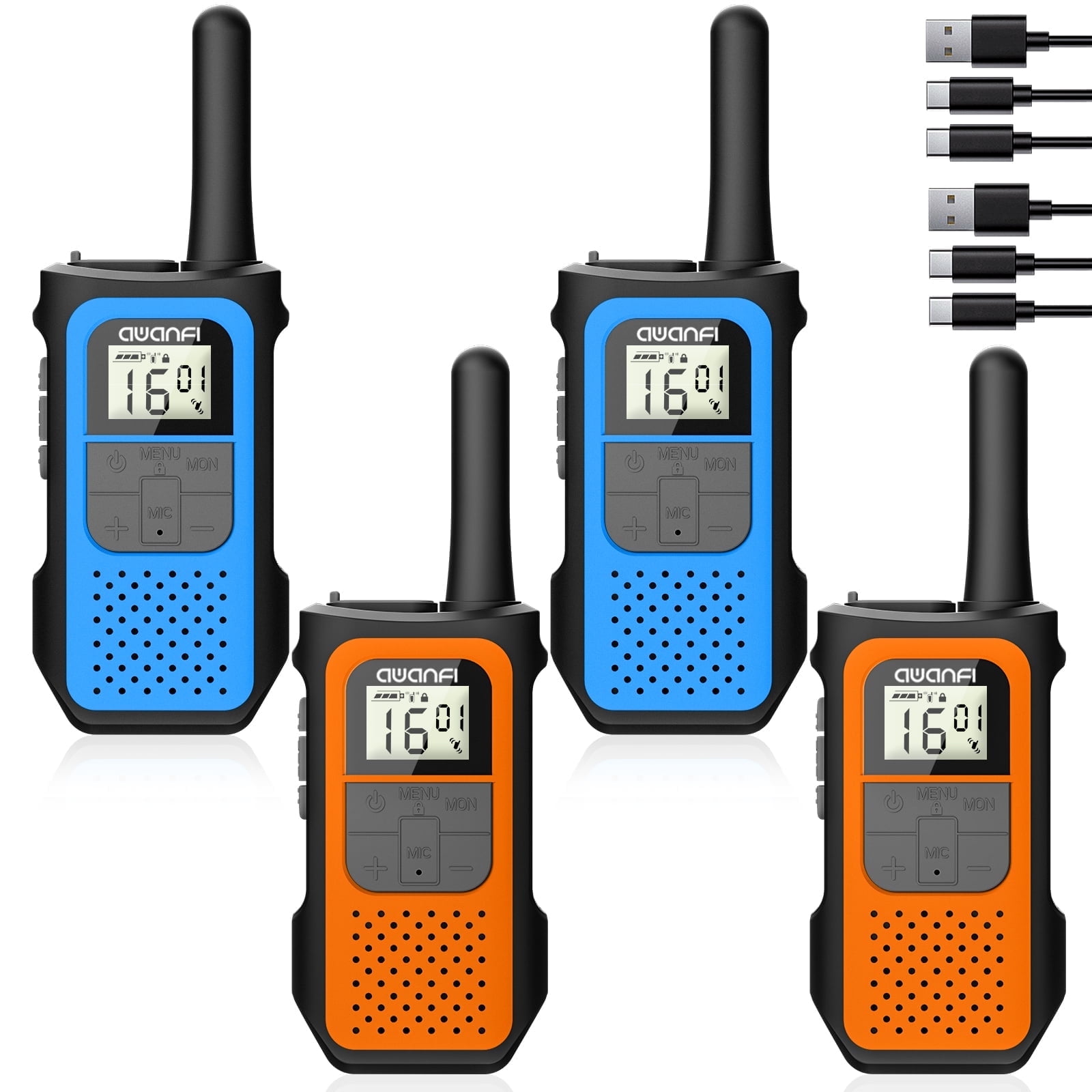 Walkie Talkie, 4 Pack Walkie Talkies for Adults Kids, 22 Channel ...
