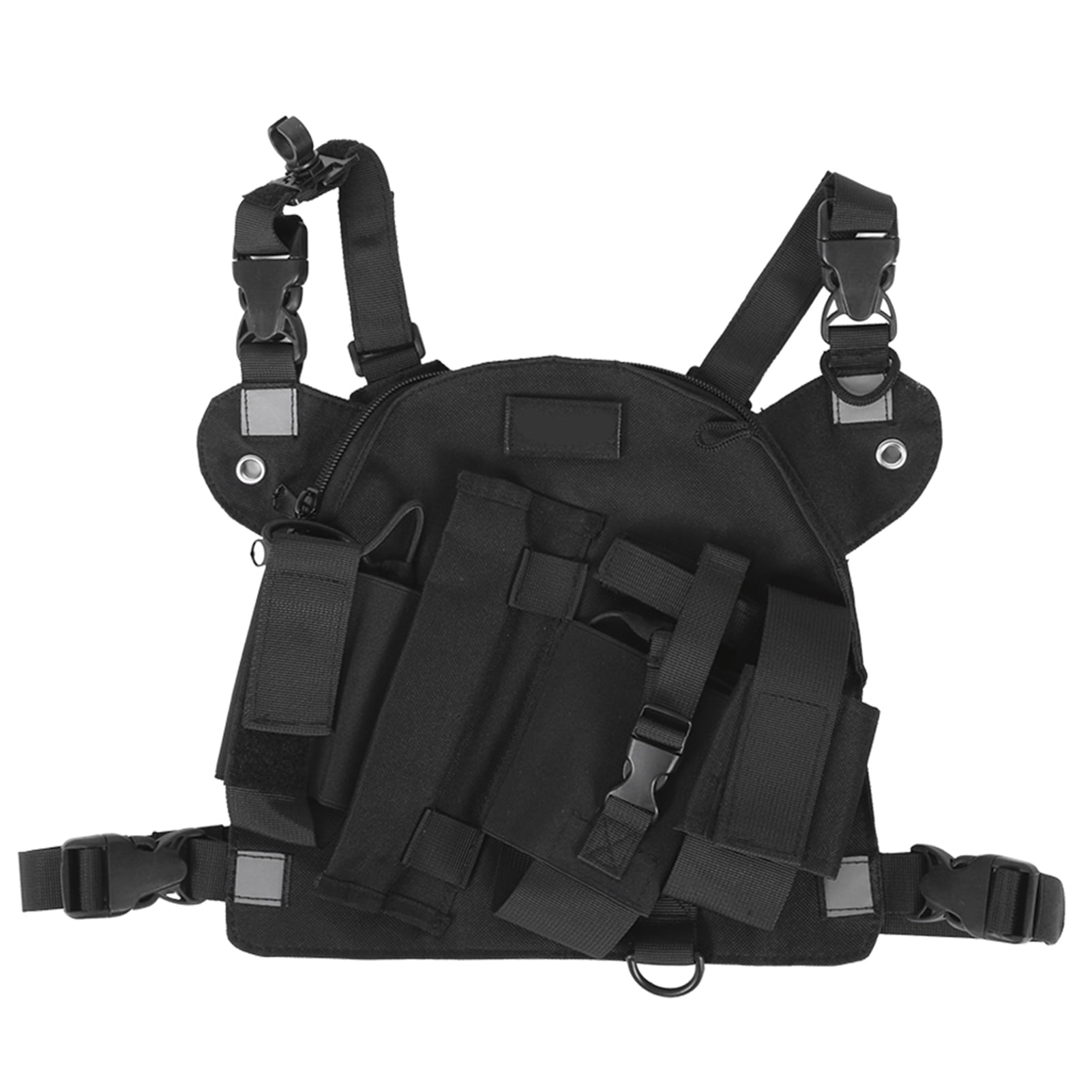 Walkie Talkie Chest Front Pack Pouch Tactics Outdoor Vest Rig Carry Bag ...