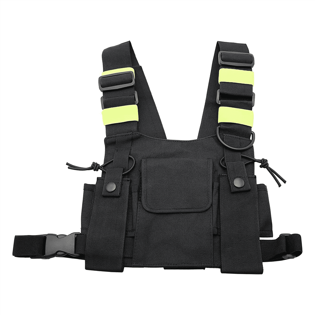 Walkie Talkie Double Chest Bag Radio Reflective Harness Holder Vest Rig ...