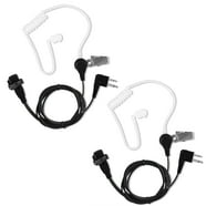 2 Pin Advanced D Shape Clip-Ear Ptt Headset Earpiece Mic 2 Way Radios ...