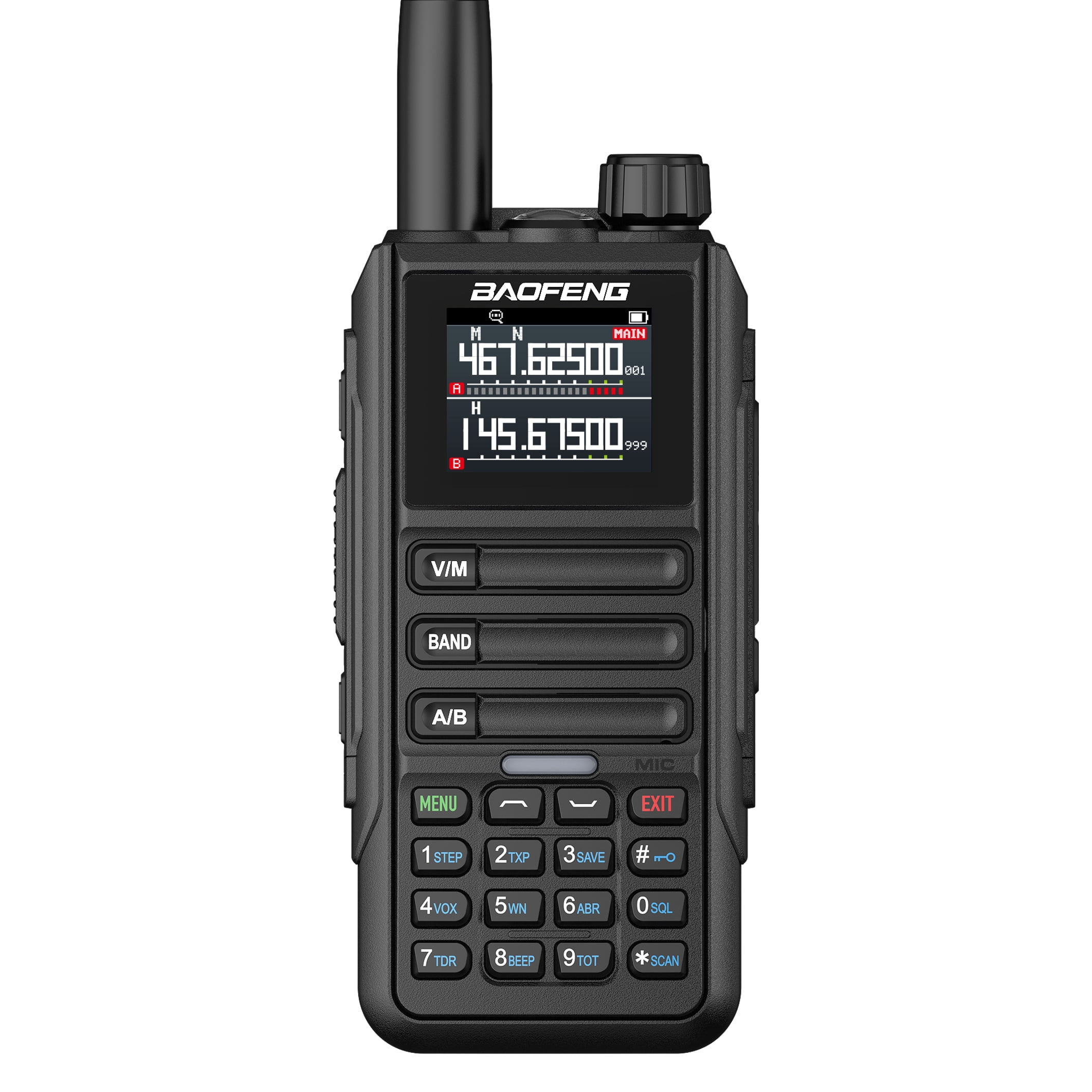 Walkie Talkie, Large Power Intercom Handheld, 999 Memory Channels, Long ...