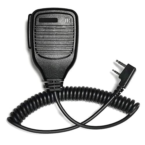 Walkie Talkie Mic Shoulder Mic 2 Pin Radio Microphone for UV-5R UV-82 ...