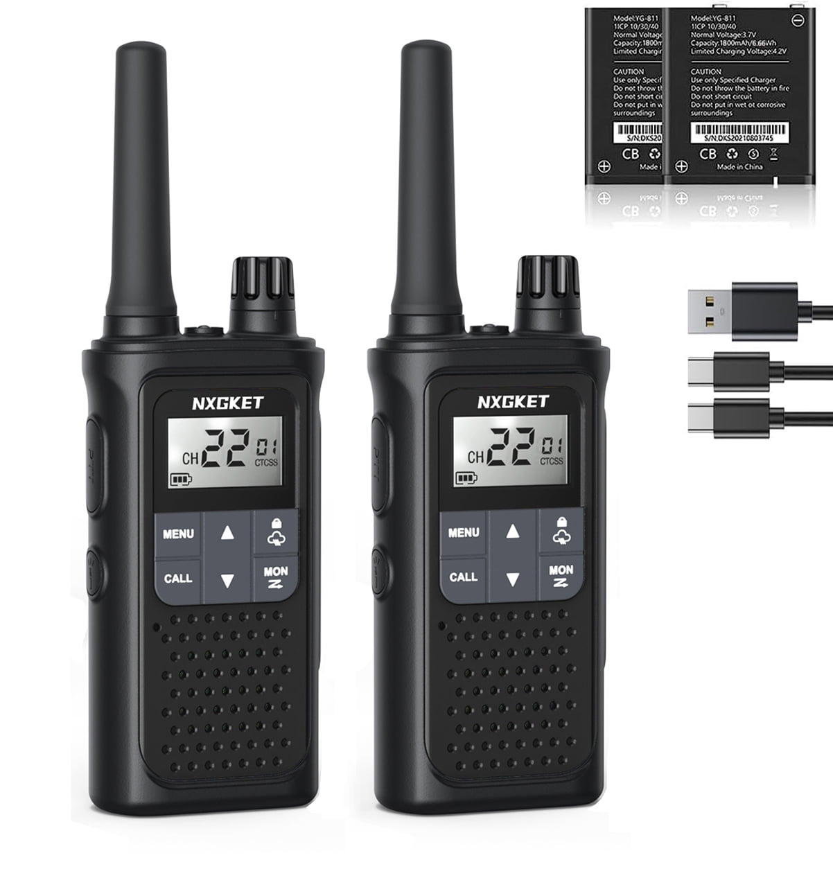 Walkie Talkie, NXGKET Walkie Talkies for Adults, NOAA 22 Channel ...