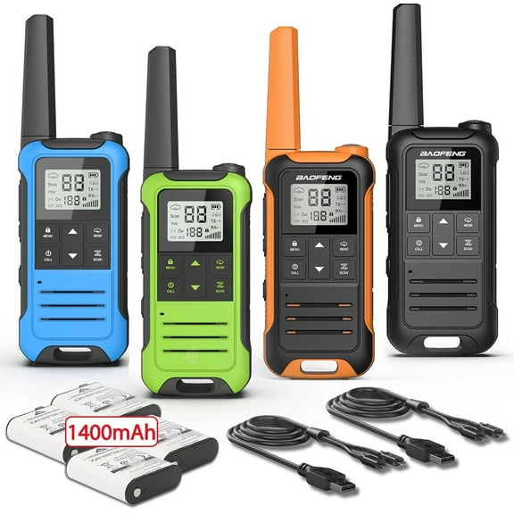 DEWALT Heavy-Duty WaterProof Hands-Free Long-Range 1-Watt FRS Walkie ...