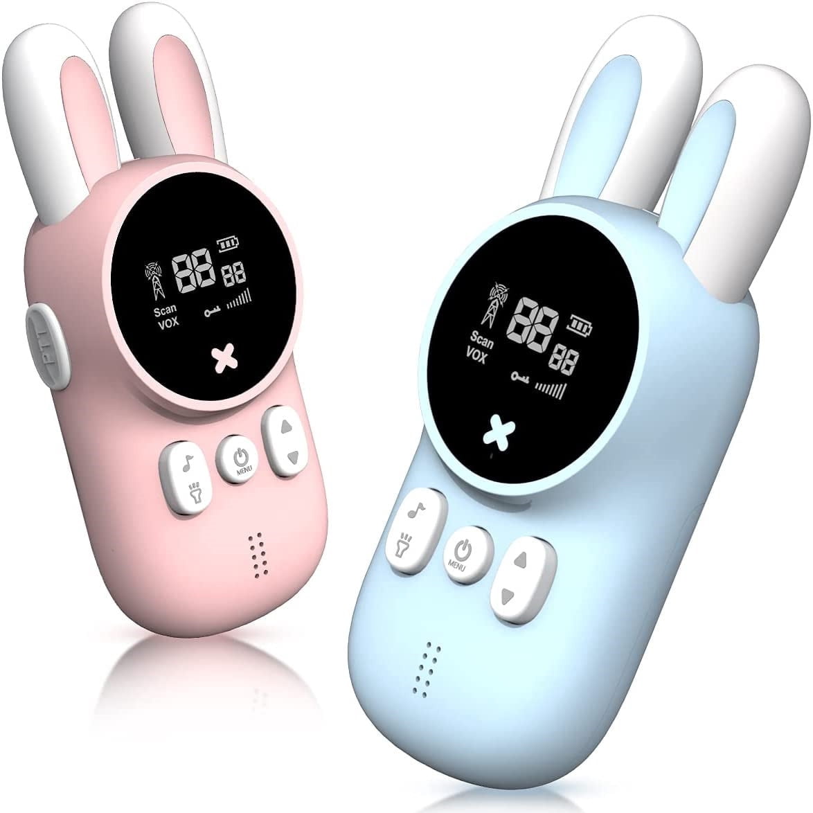 Kids Walkie Talkies, 3KM Range, Flashlight, 20 Channels, Pink & Blue ...