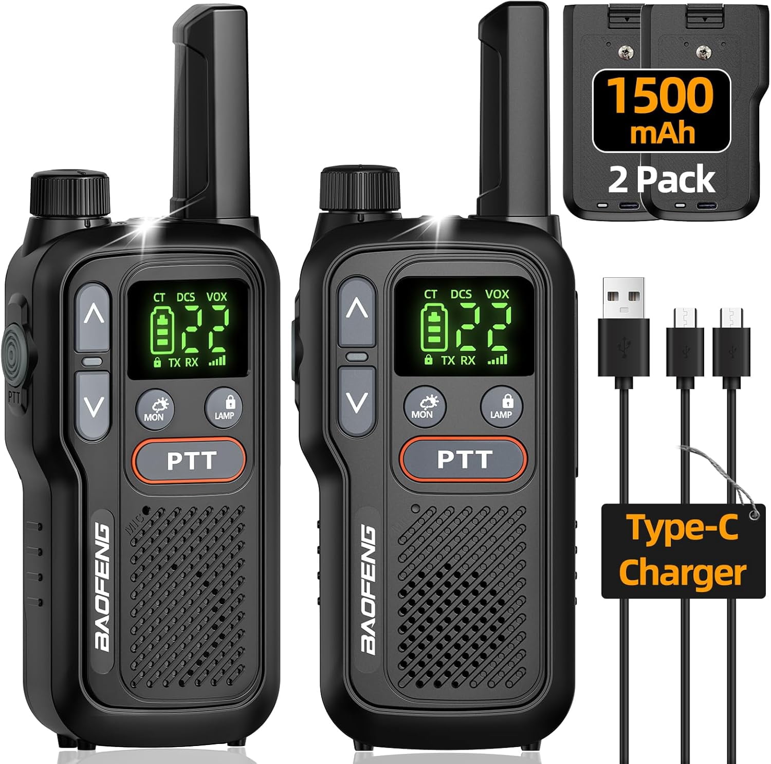 Walkie Talkies Long Range for Adults, Rechargeable Walkie Talkie FRS ...