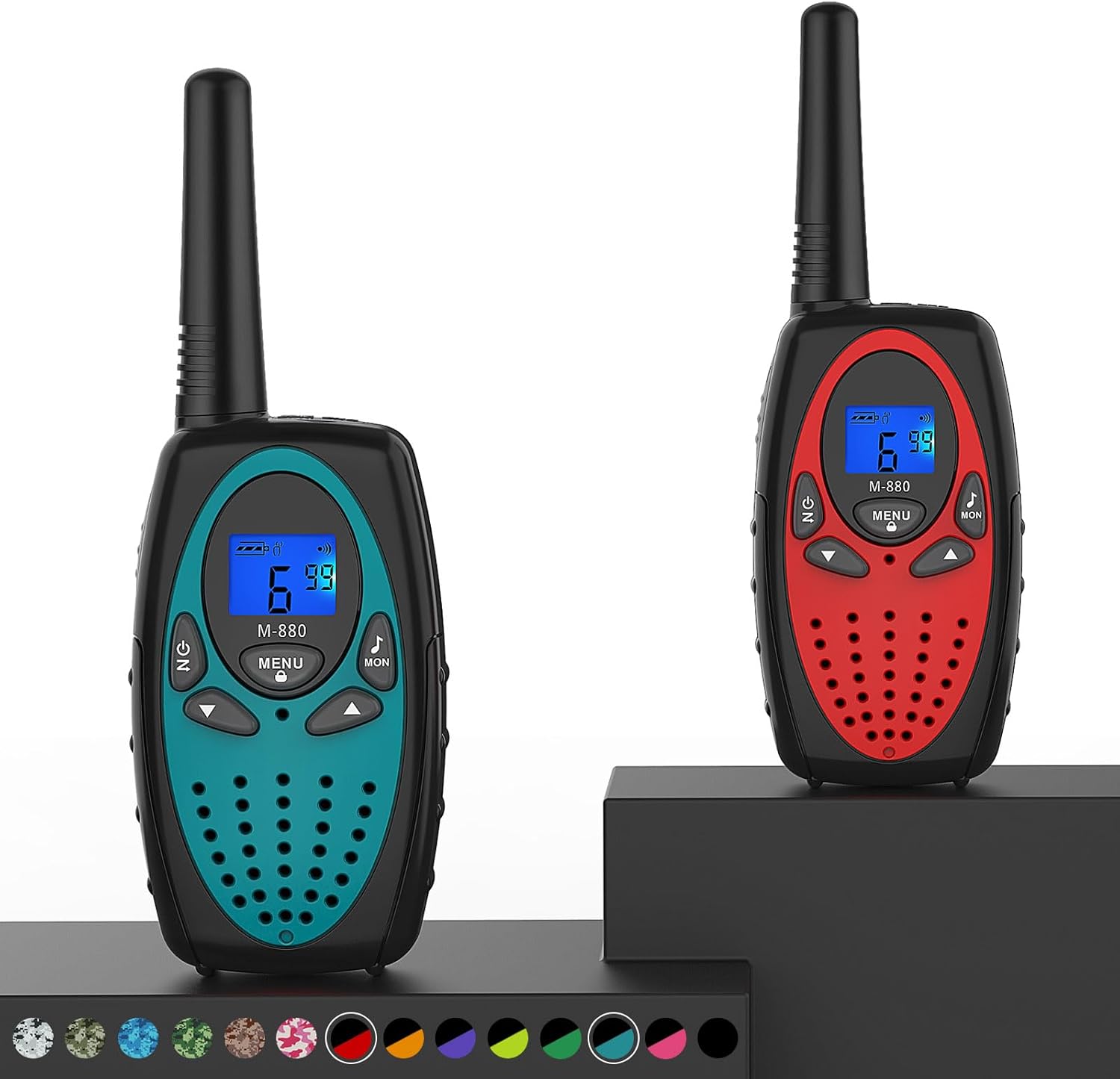 Walkie Talkies Long Range, M880 FRS Two Way Radio for Adults with Mic ...