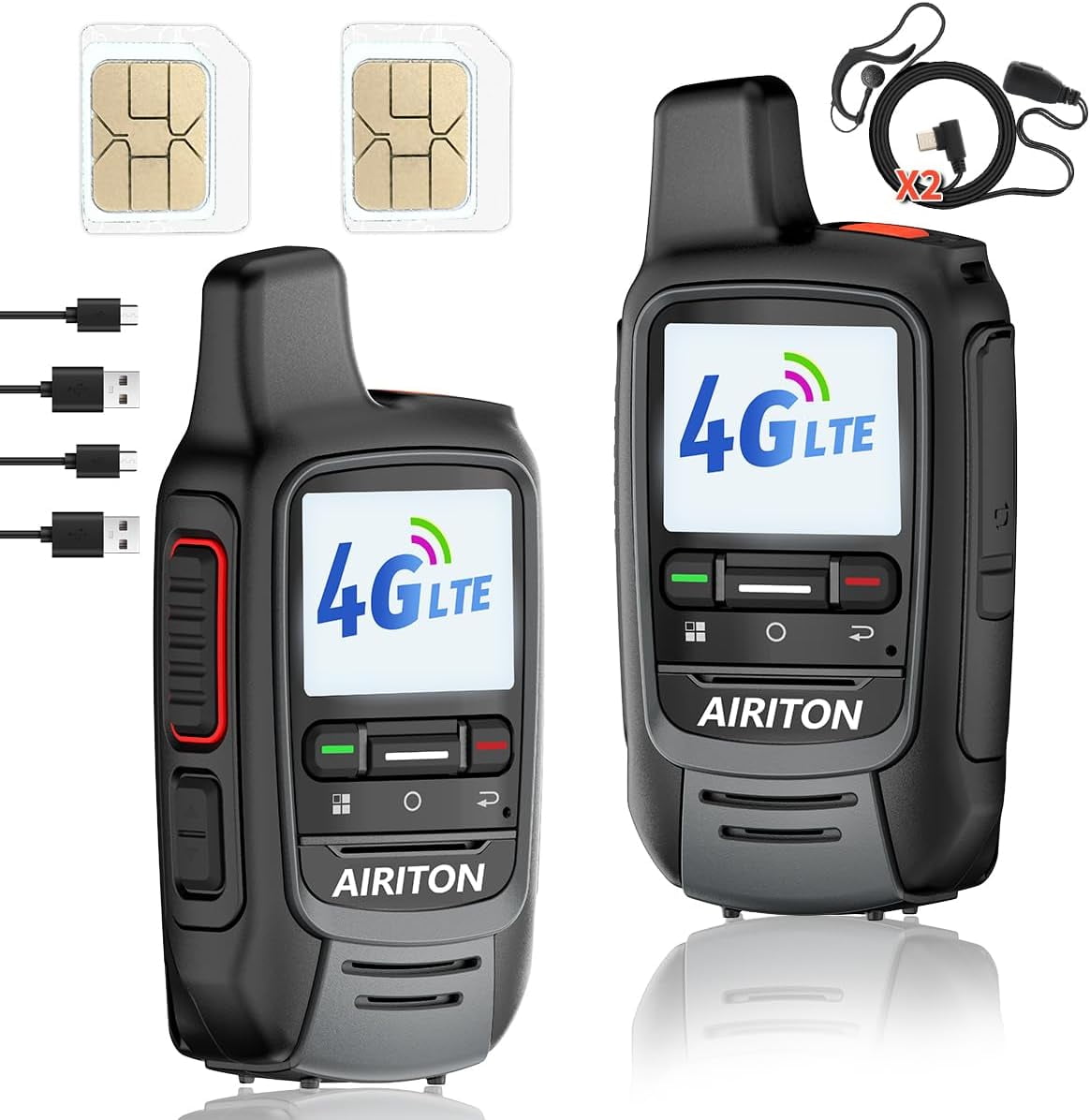 Walkie Talkies Poc Radio Unlimited Range Nationwide 4G Long Distance ...