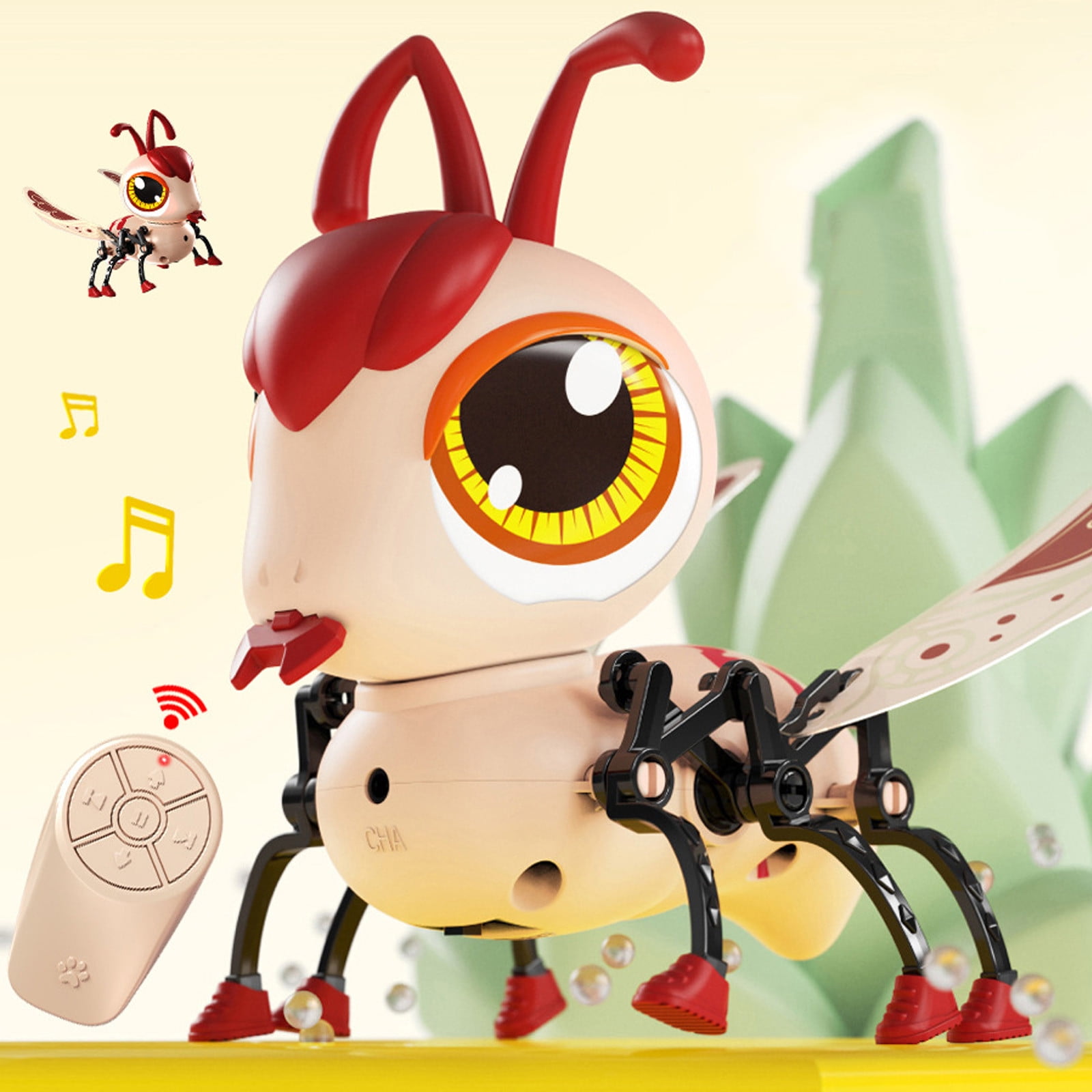 Walking Bee Toy, DIY Assembly Interactive Robotic Insect with Light ...